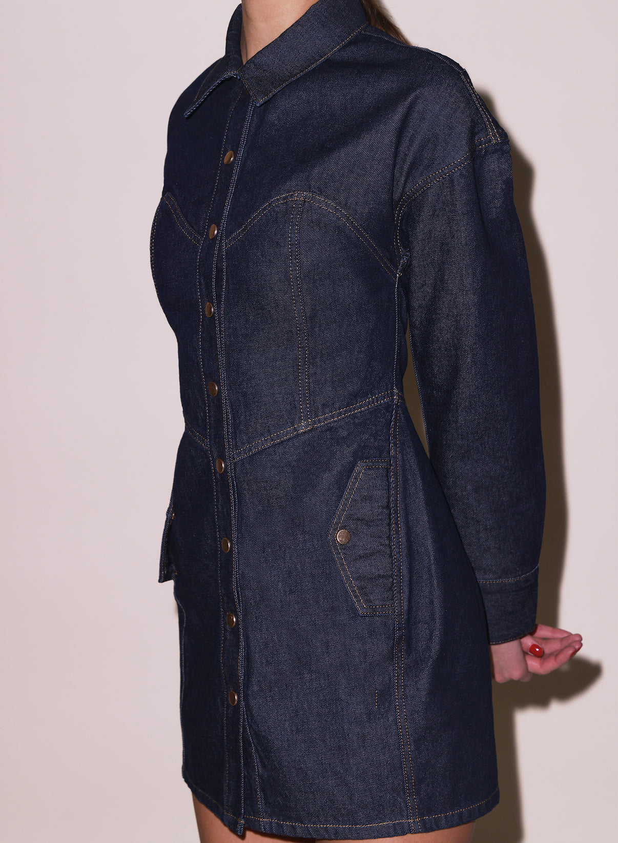 Indigo Denim Shirt Dress | Fleur du Mal