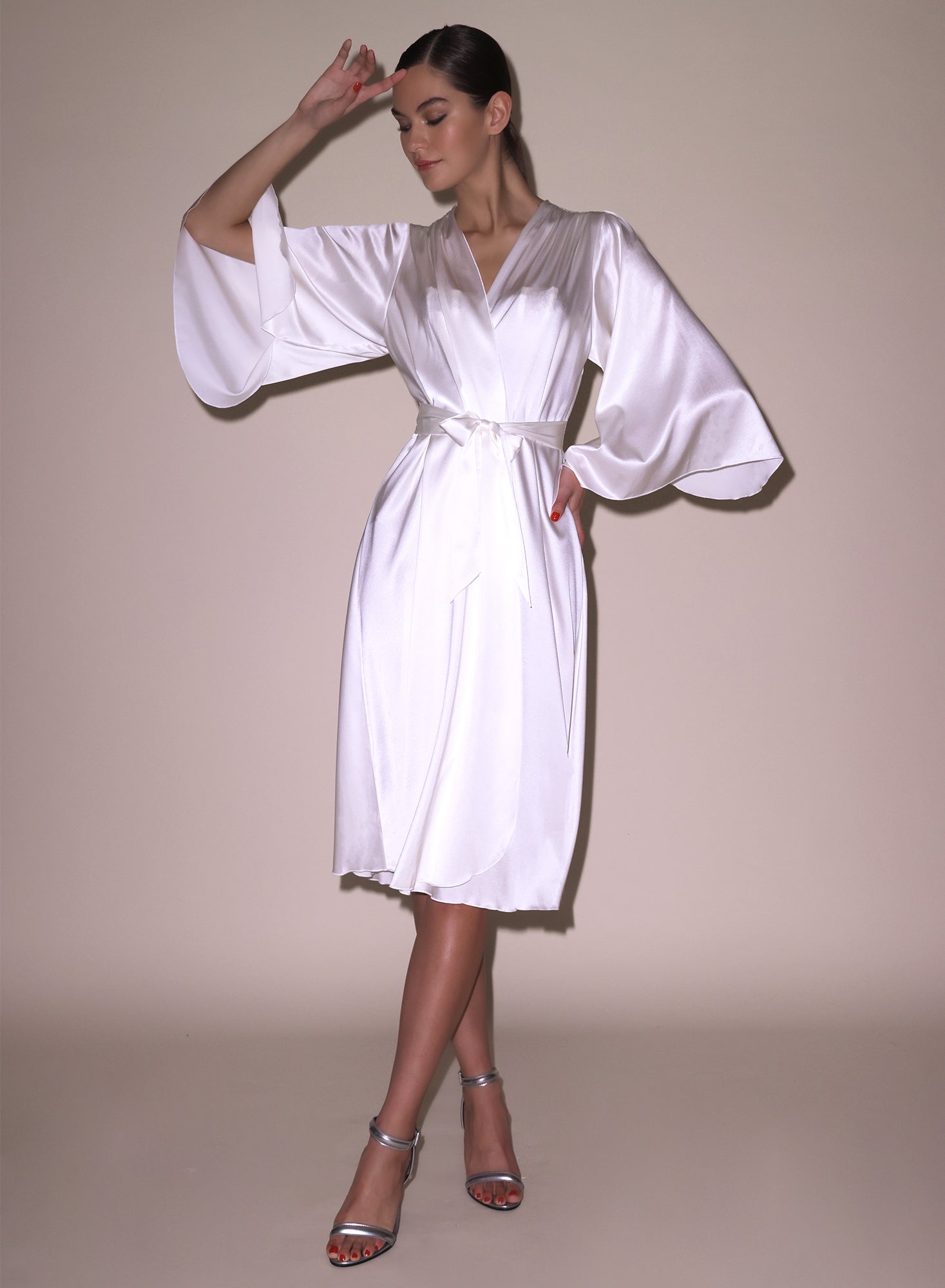 Midi Angel Sleeve Robe | Fleur du Mal