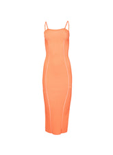 Orange Rib Knit Tube Dress | Fleur du Mal