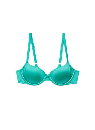 Turquoise Seamless Luxe Balconette Bra | Fleur du Mal