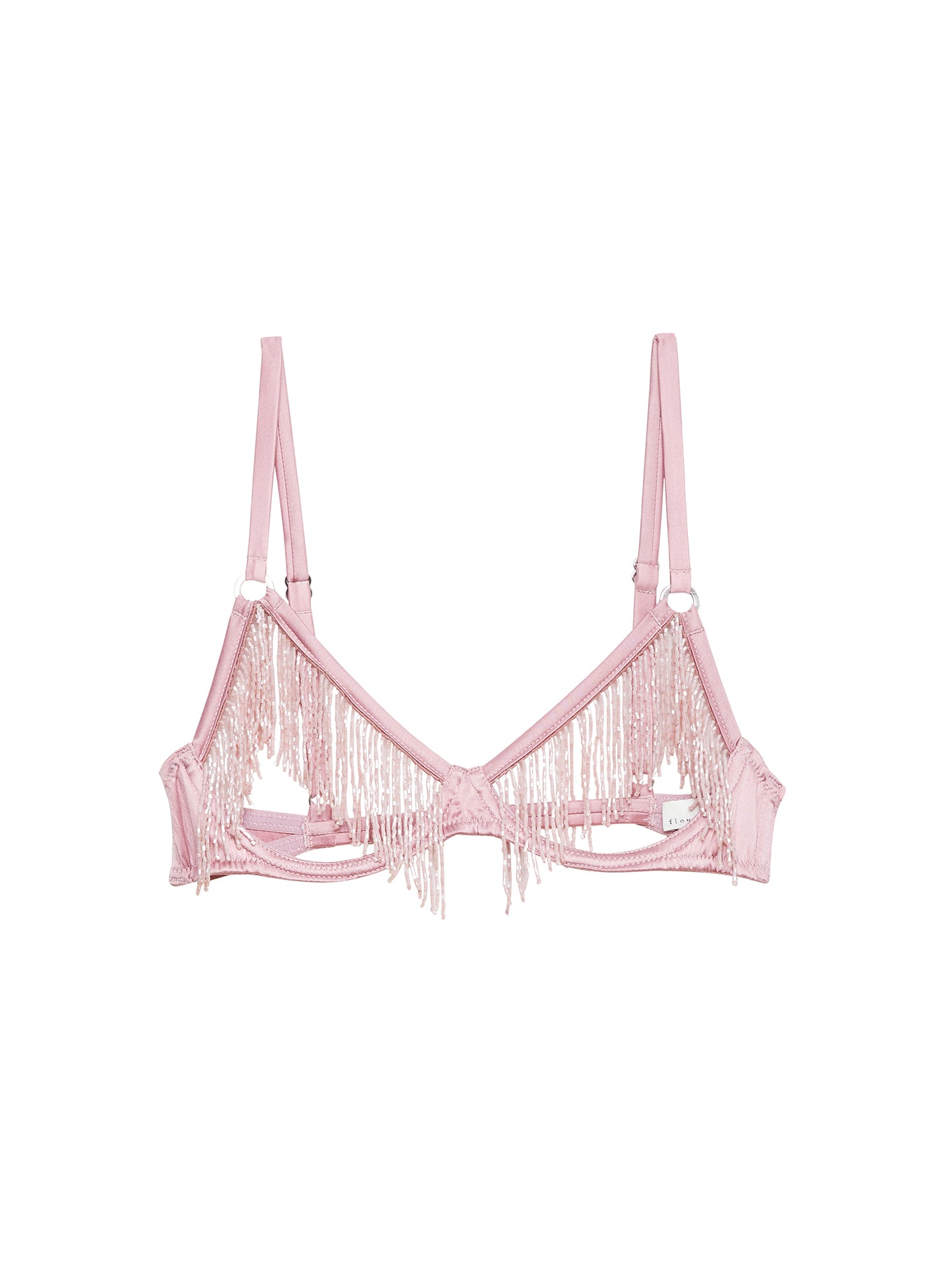 Rosebud Beaded Fringe Ouvert Bra | Fleur du Mal