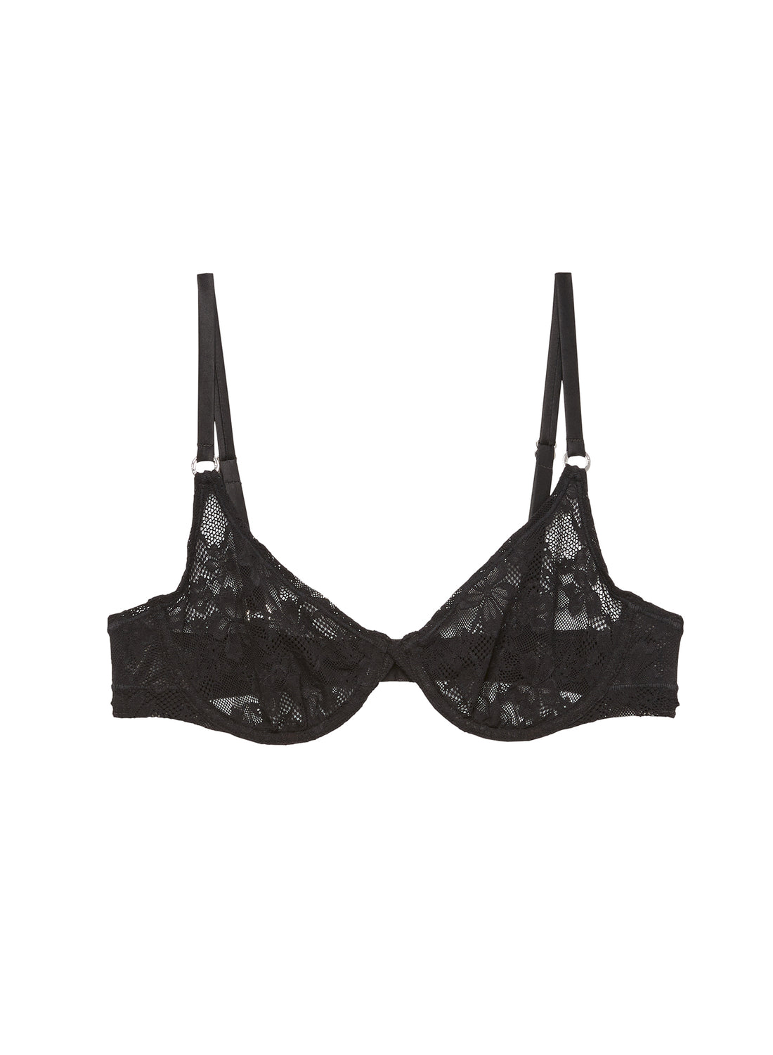 Black Le Stretch Lace Demi Bra | Fleur du Mal