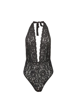 Black Charlotte Halter Teddy | Fleur du Mal