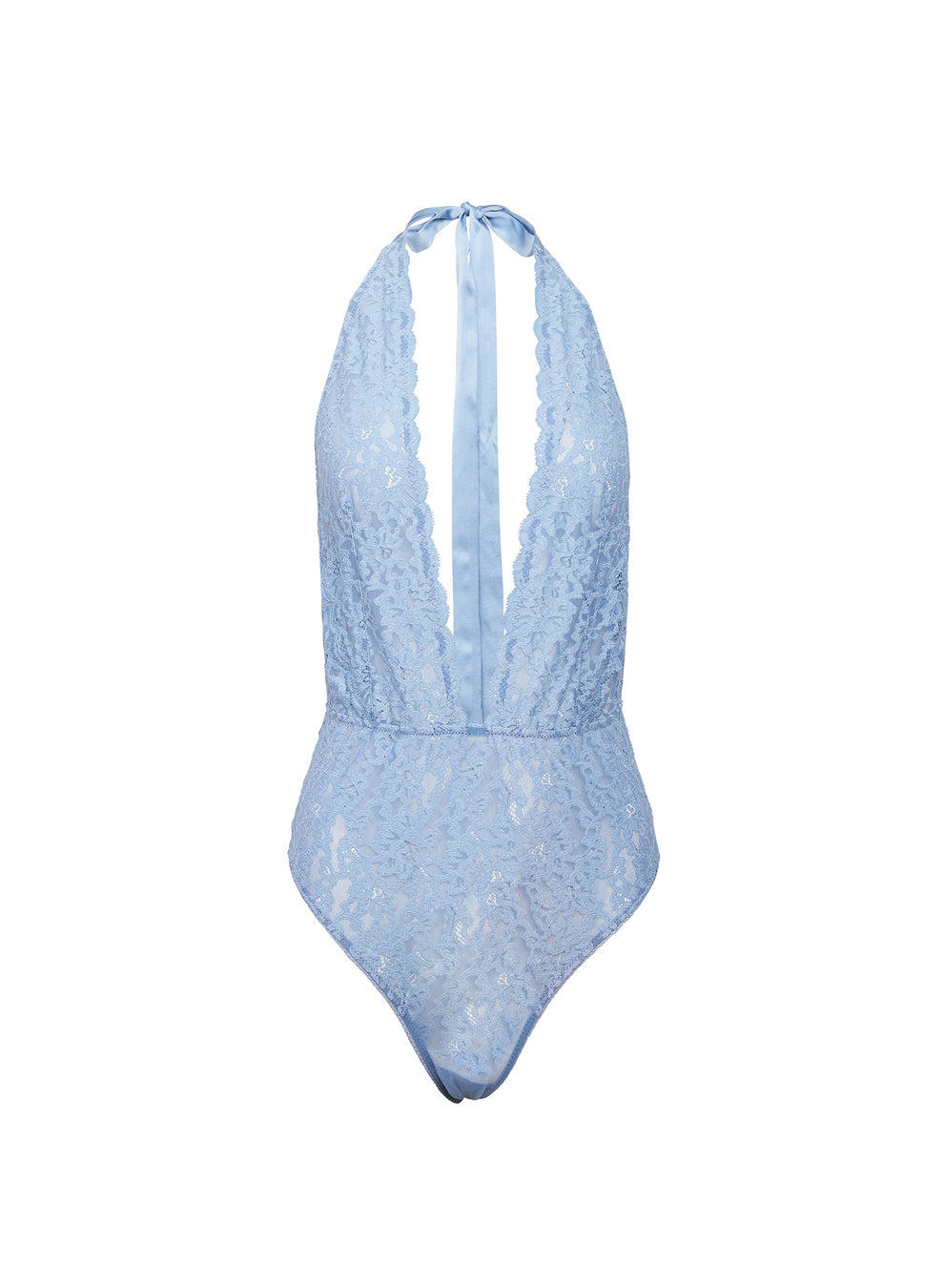Light Blue Charlotte Halter Teddy | Fleur du Mal