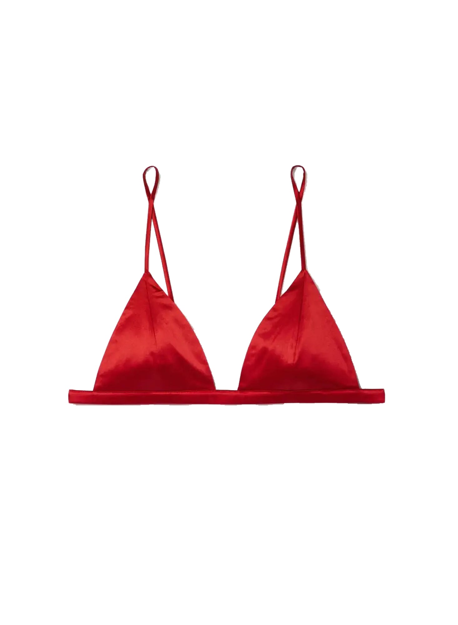 Red Luxe Triangle Bra | Fleur du Mal