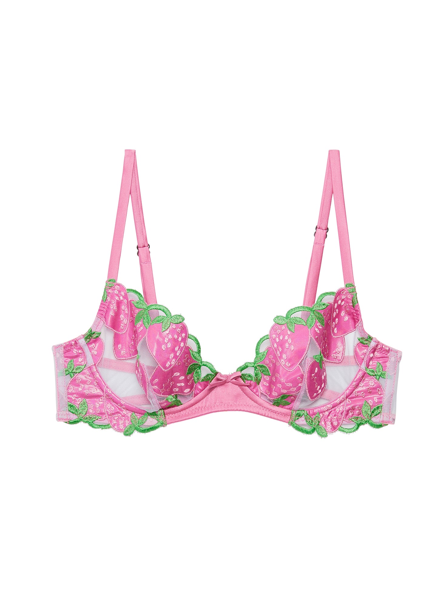 Wild Strawberry Demi Bra | Fleur du Mal