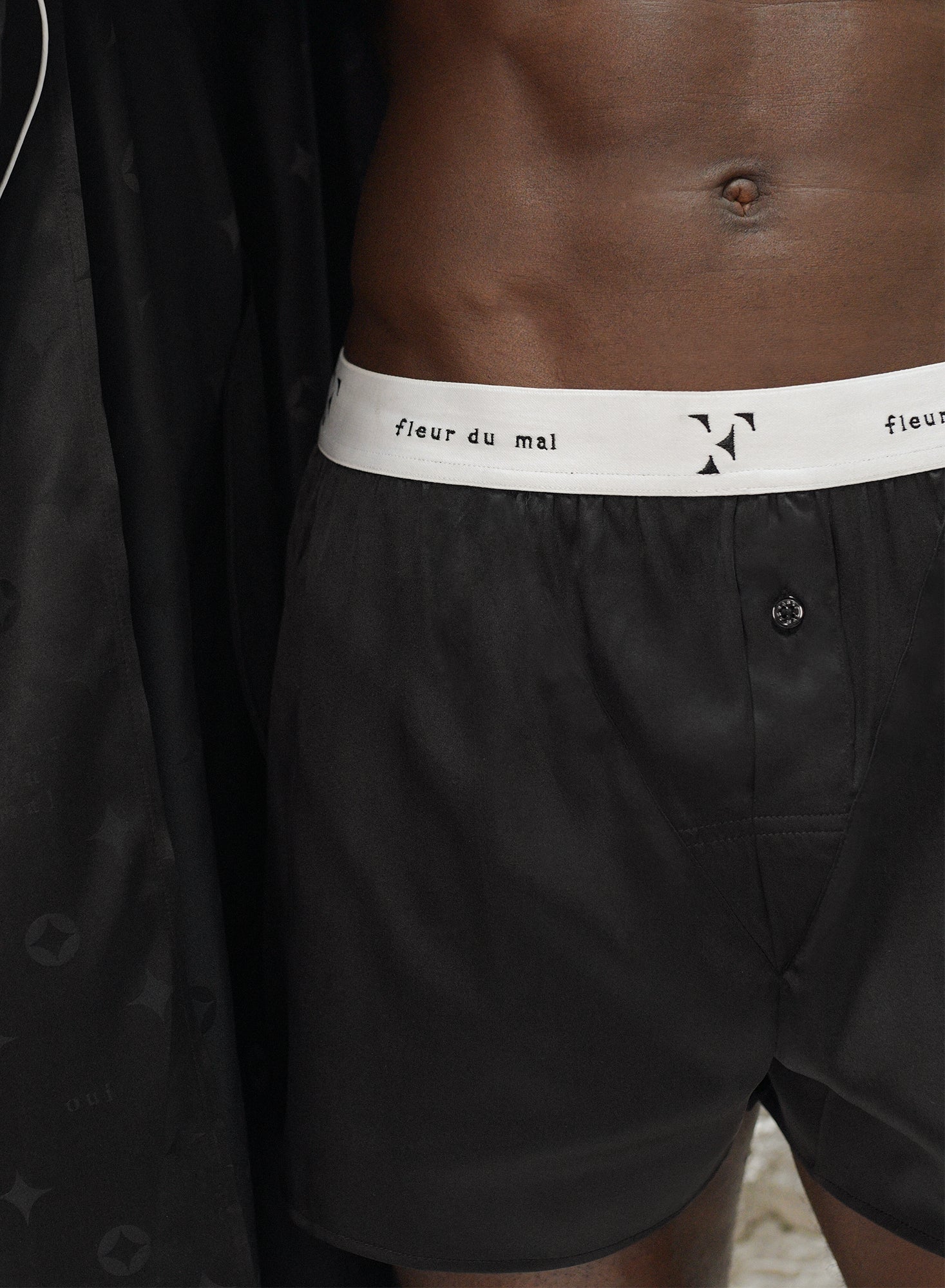 Black Unisex Boxer Short | Fleur du Mal