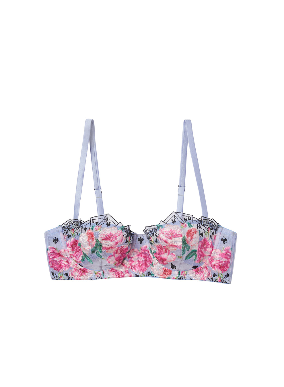 Floral Card Embroidery Balconette Bra | Fleur du Mal