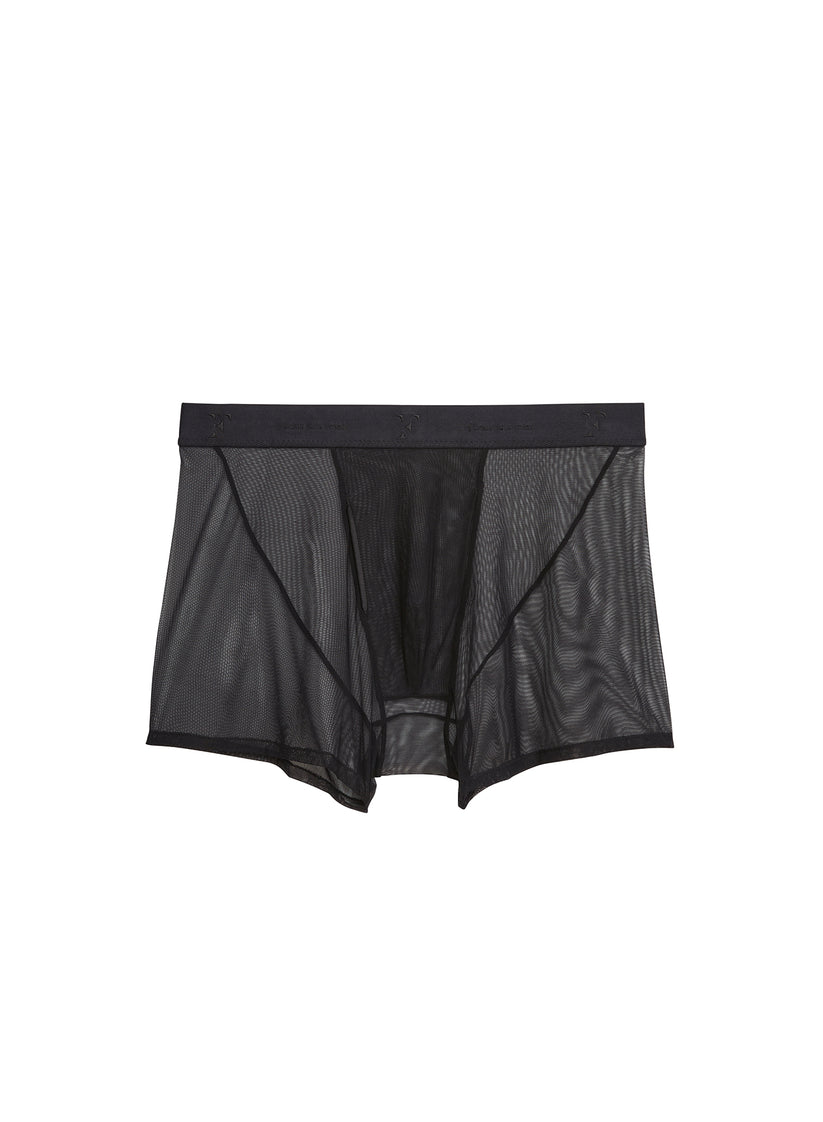 Black Men's Mesh Boxer Brief | Fleur du Mal